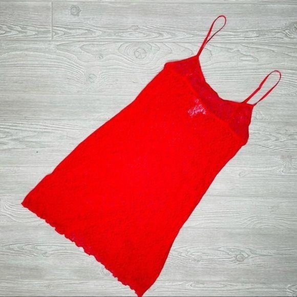 august silk | Intimates & Sleepwear | August Silk Red Lace Nighty ...